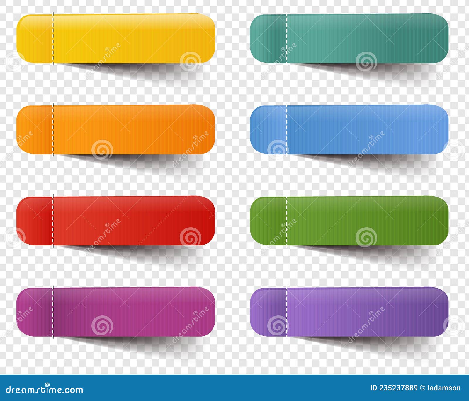 Web Labels Big Set Isolated Transparent Background Stock Vector ...