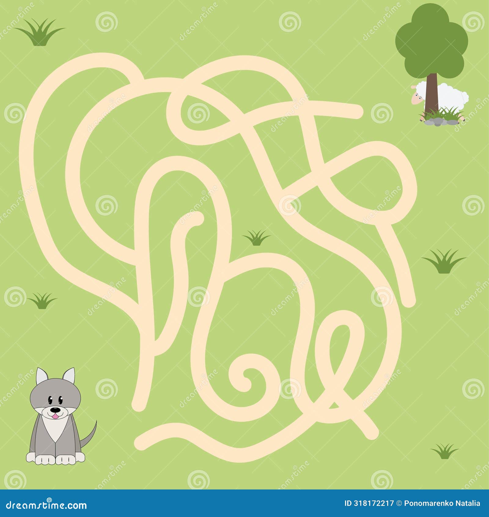 Web Labyrinth for Children. Picture with a Labyrinth for Preschoolers ...