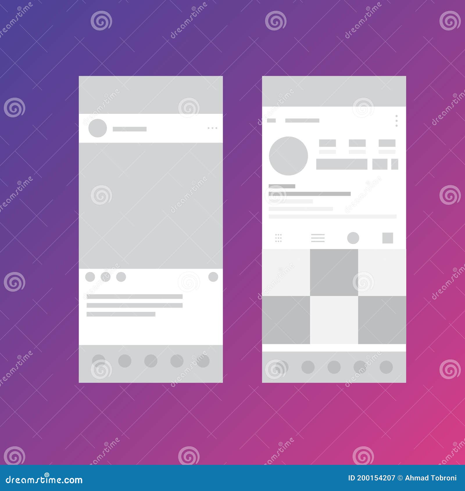 Web Layout Design for Mobile Vector Template Illustration Stock Vector ...