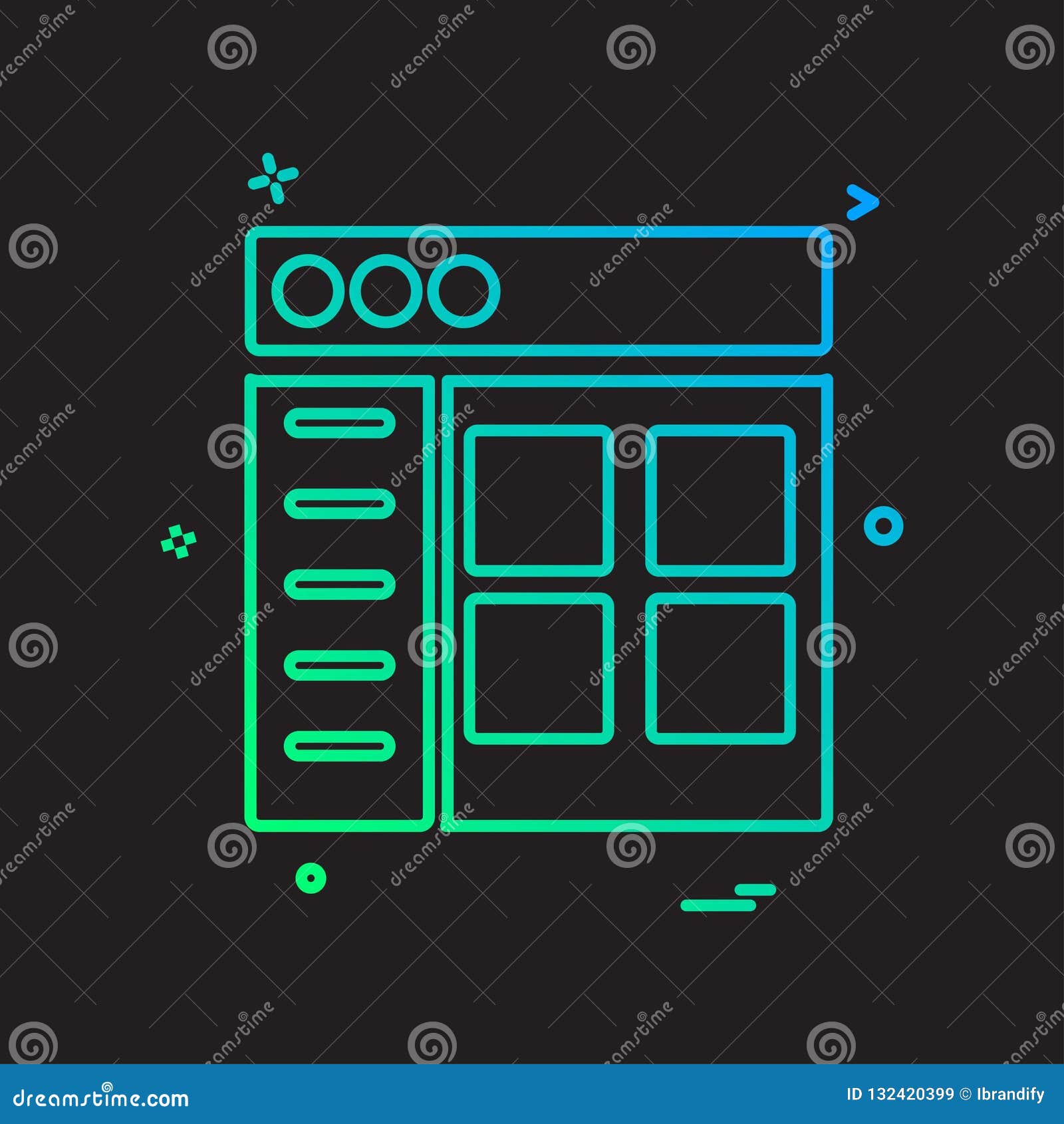Web Layouts Icon Design Vector Stock Vector - Illustration of icons ...