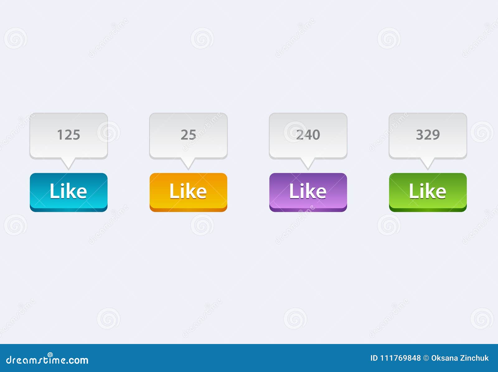 Web Like Buttons for Website or App Stock Vector - Illustration of ...