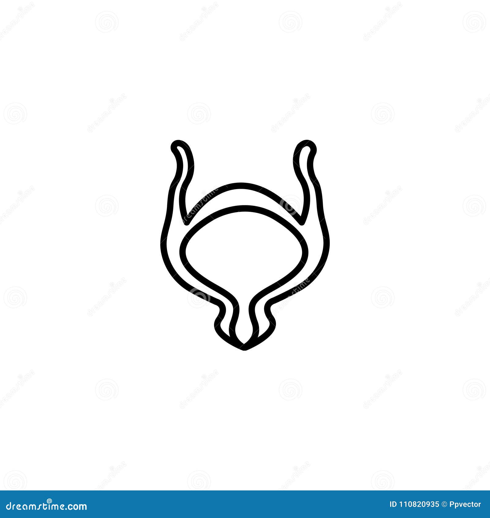 Line Icon. Bladder Symbol Sign Stock Vector - Illustration of internal ...