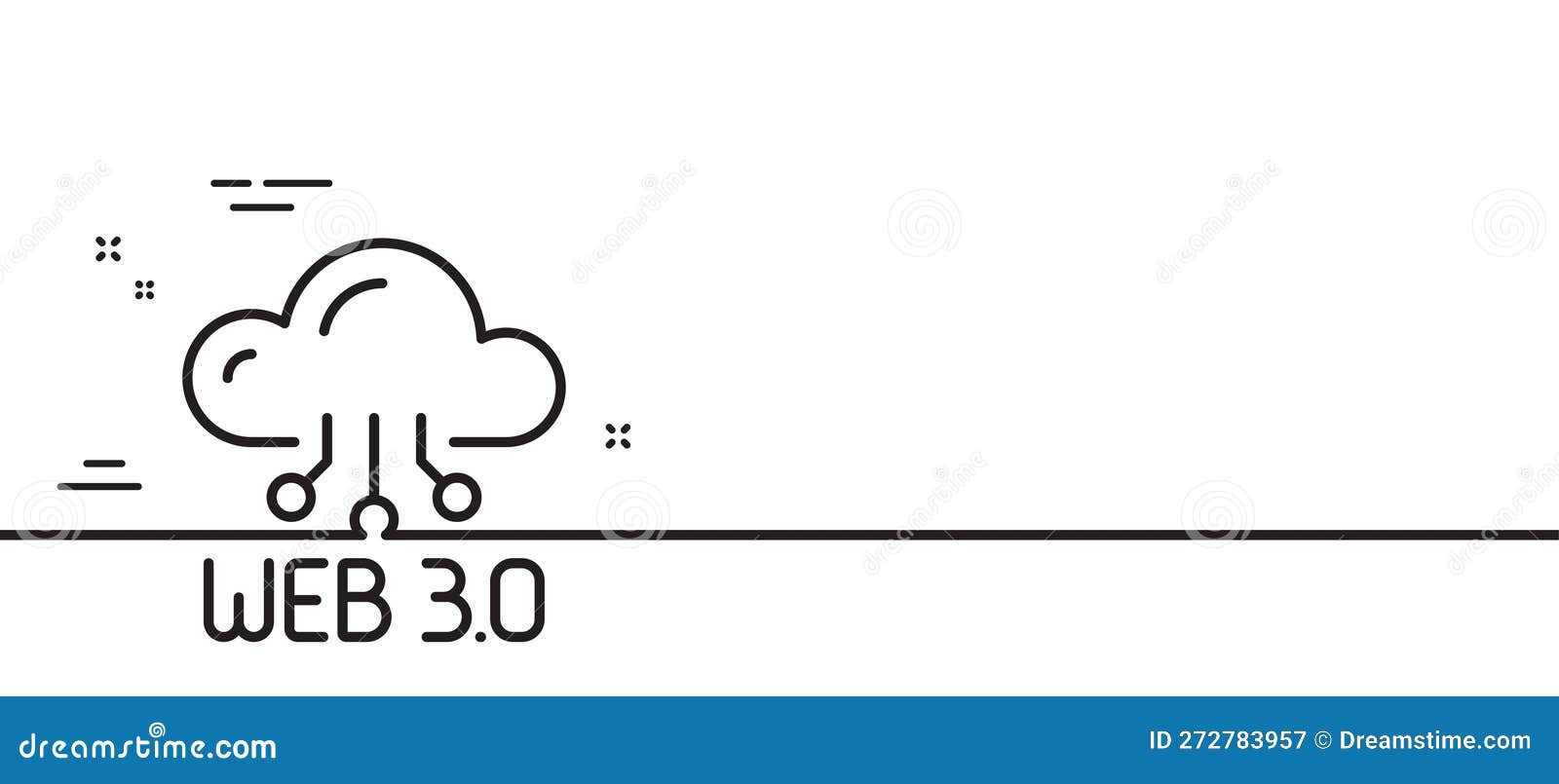 Web3 Line Icon. Web 3.0 Internet Technology Sign. Vector Stock Vector ...