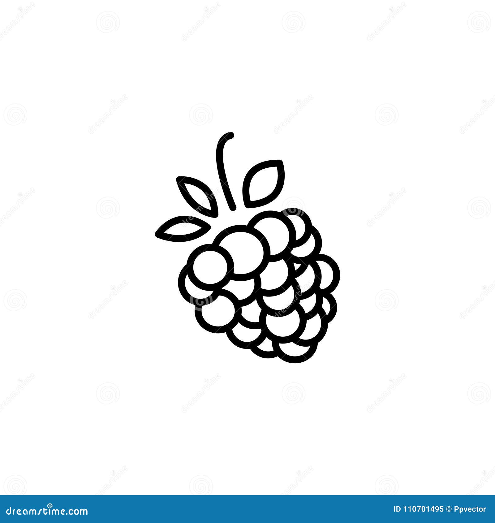 Line Icon. Raspberries Symbol Stock Vector - Illustration of eating ...