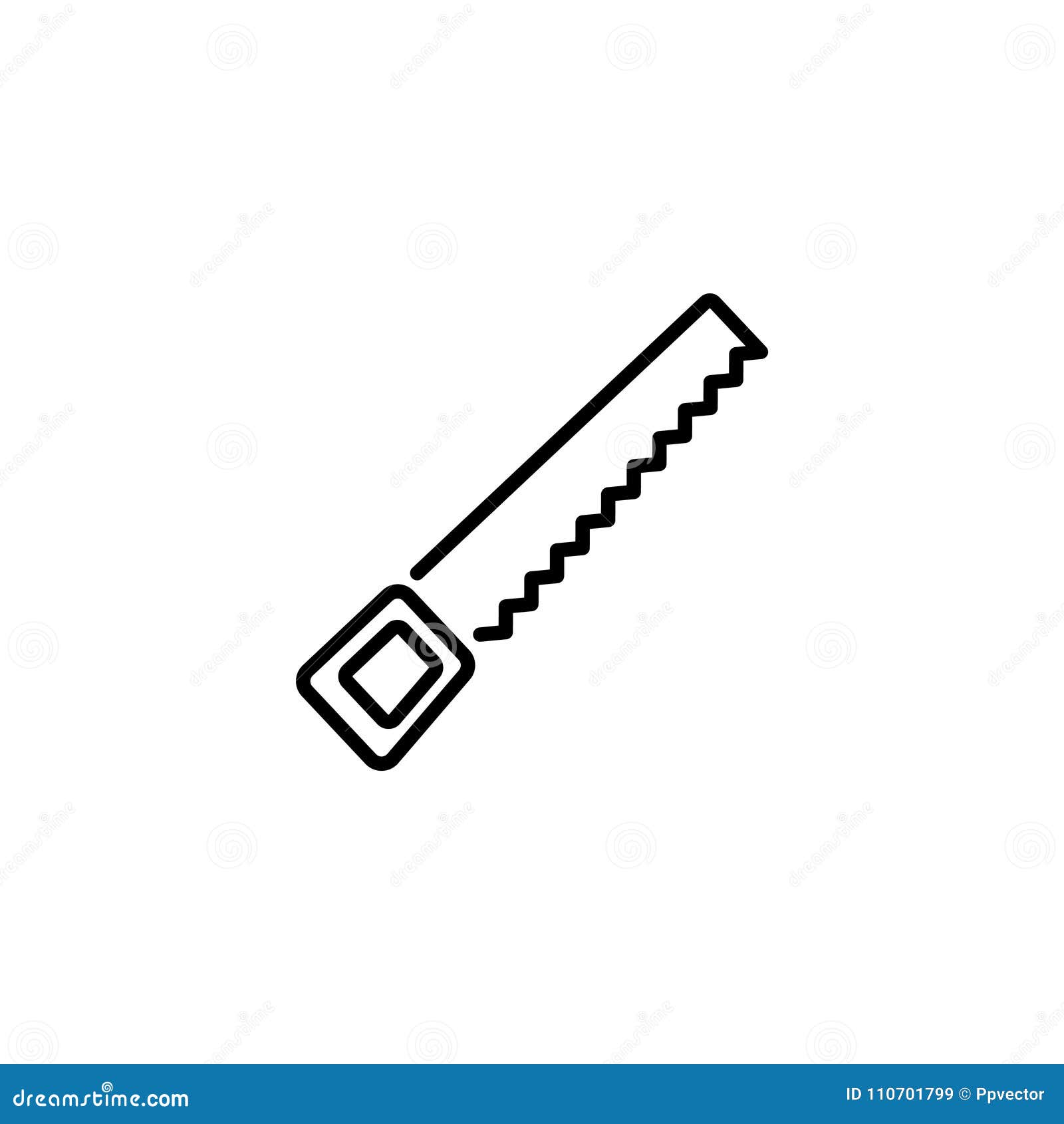 Line icon. Saw symbol stock vector. Illustration of carpenter - 110701799