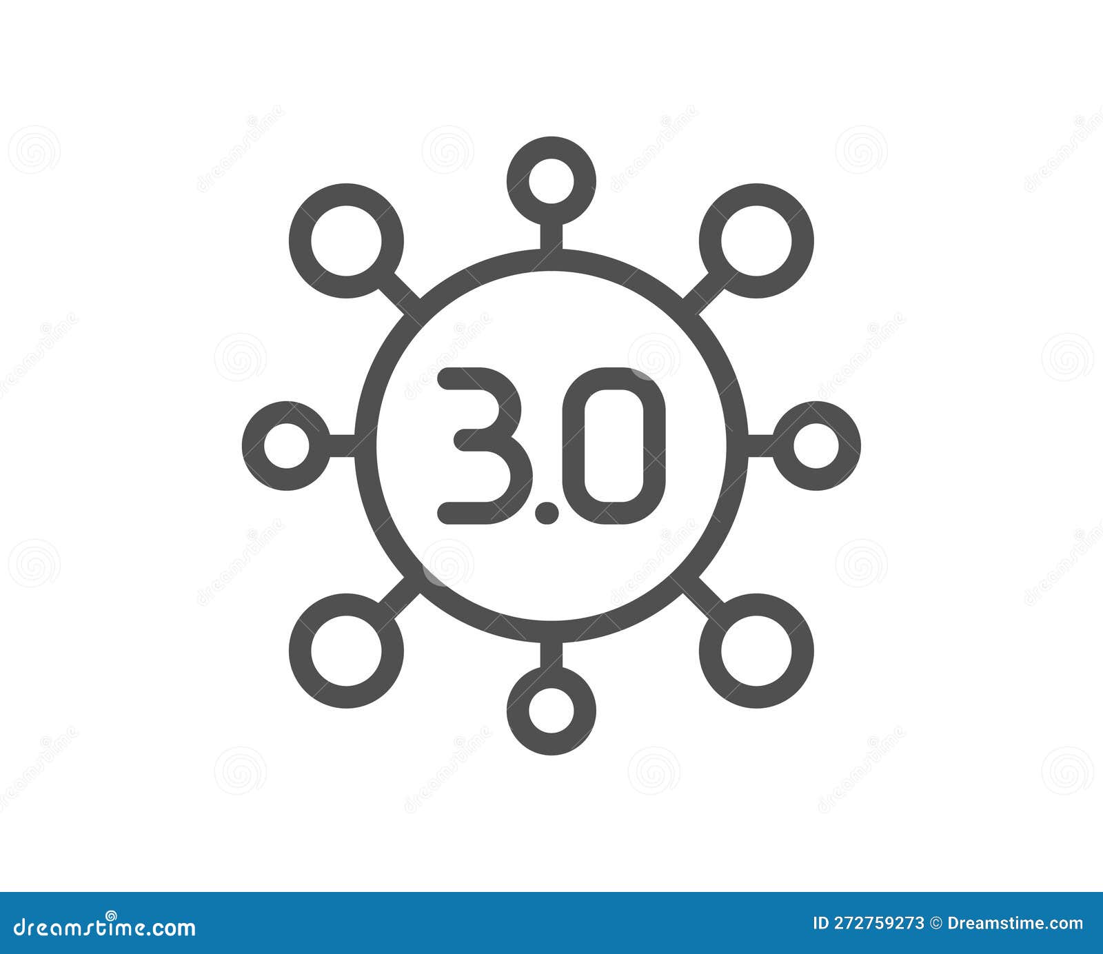 Web3 Line Icon. Web 3.0 Internet Technology Sign. Vector Stock Vector ...