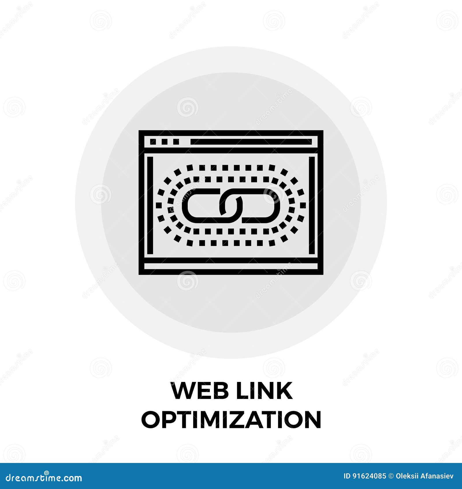 Web Link Optimization Line Icon Stock Vector - Illustration of linked ...