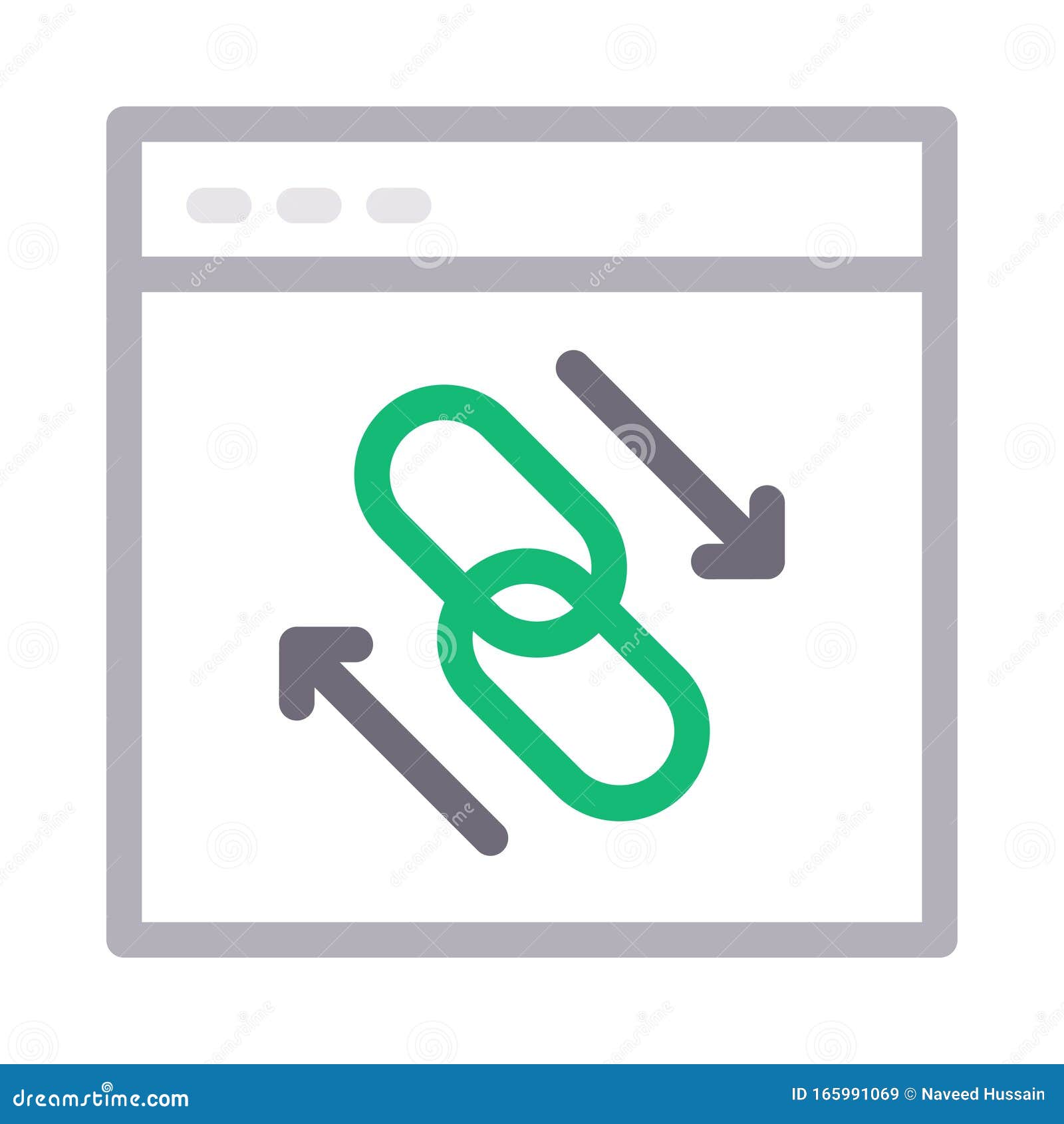Web Link Vector Color Line Icon Stock Illustration - Illustration of ...