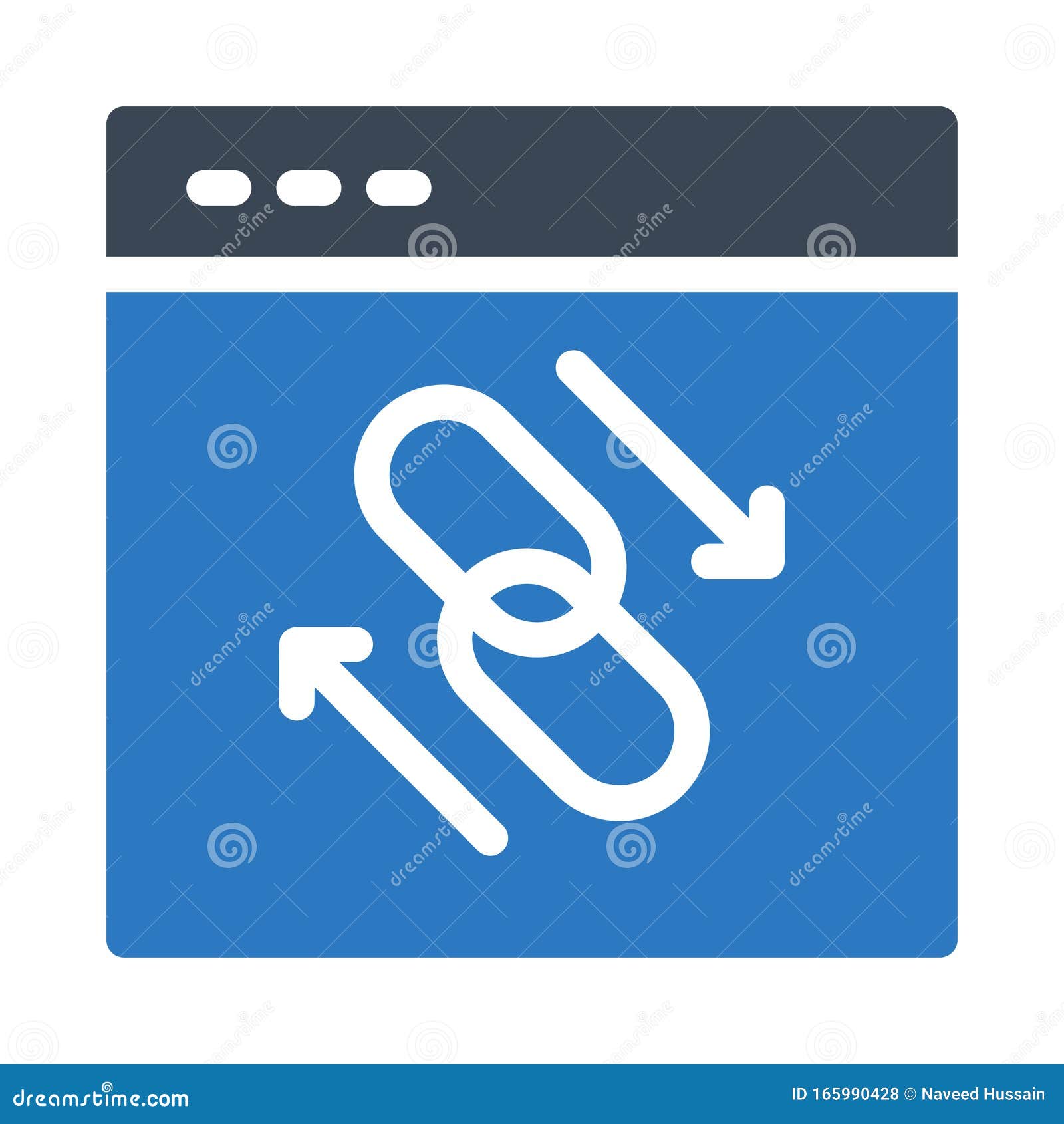 Web Link Vector Glyph Color Icon Stock Illustration - Illustration of ...