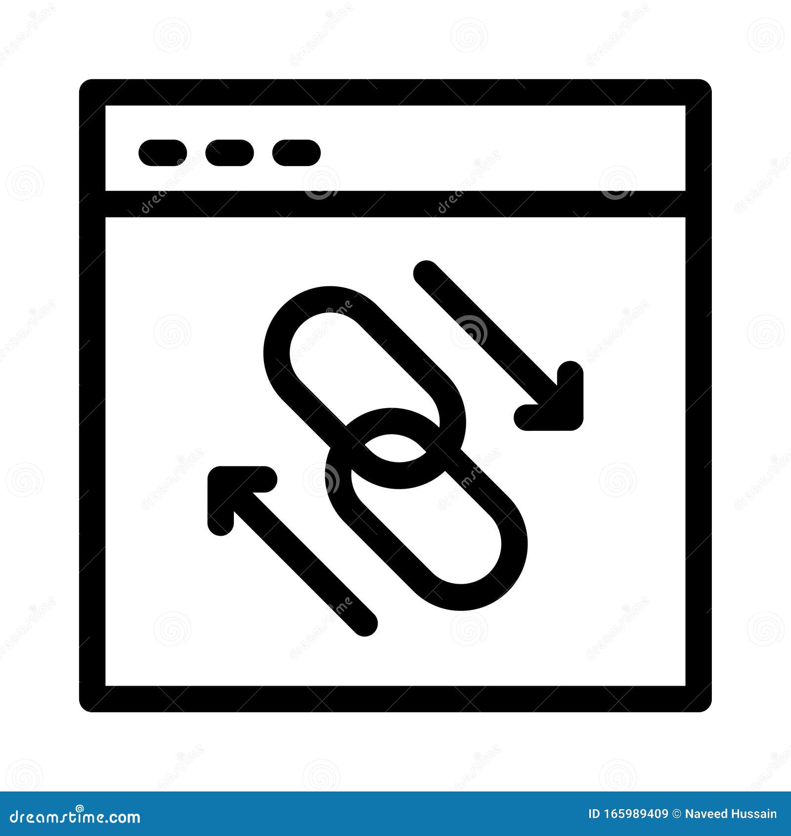 Web Link Vector Thin Line Icon Stock Illustration - Illustration of ...
