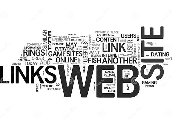 Web Links Word Cloud stock illustration. Illustration of arts - 96637269