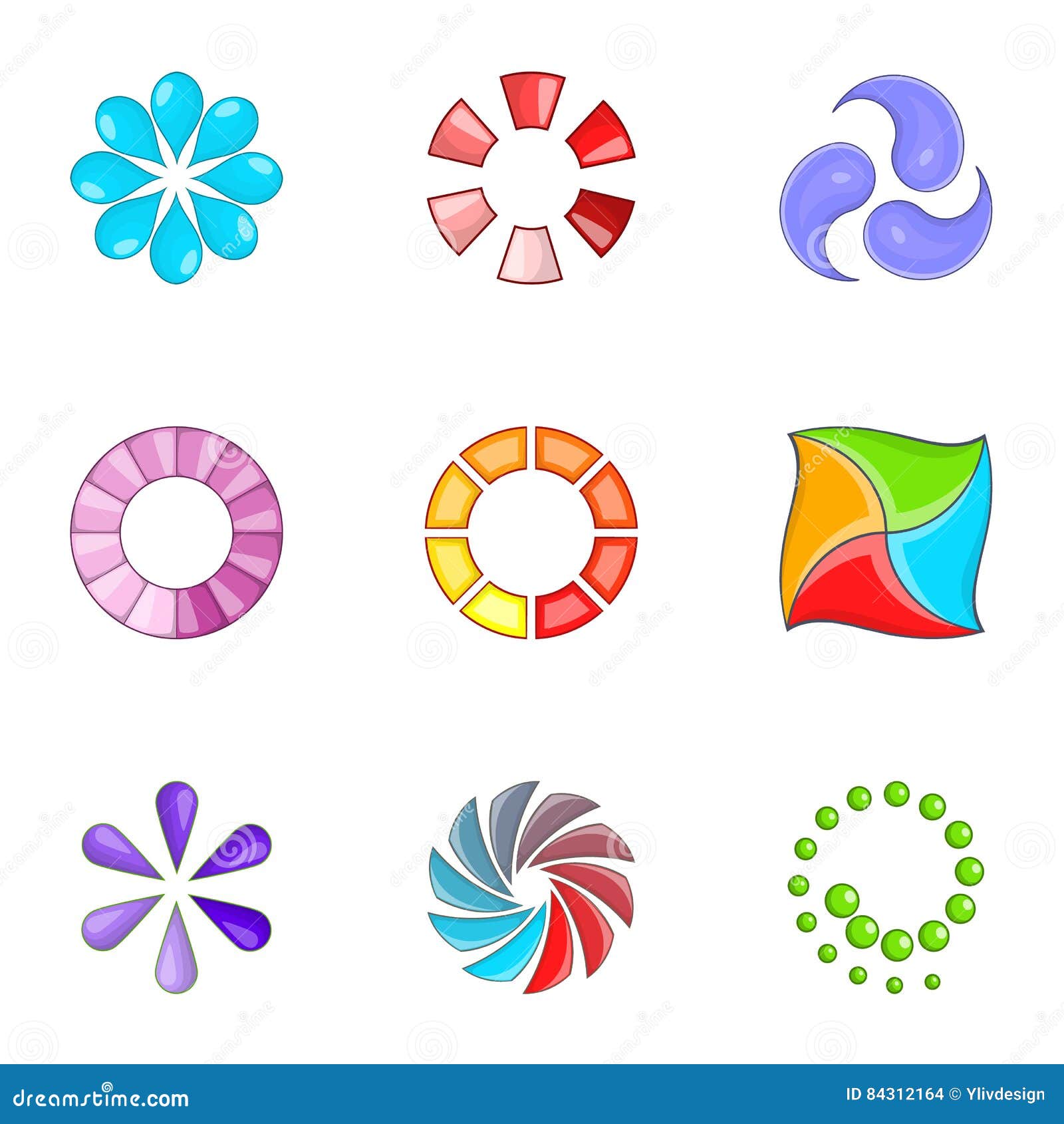 Web Loader Icons Set, Cartoon Style Stock Vector - Illustration of ...