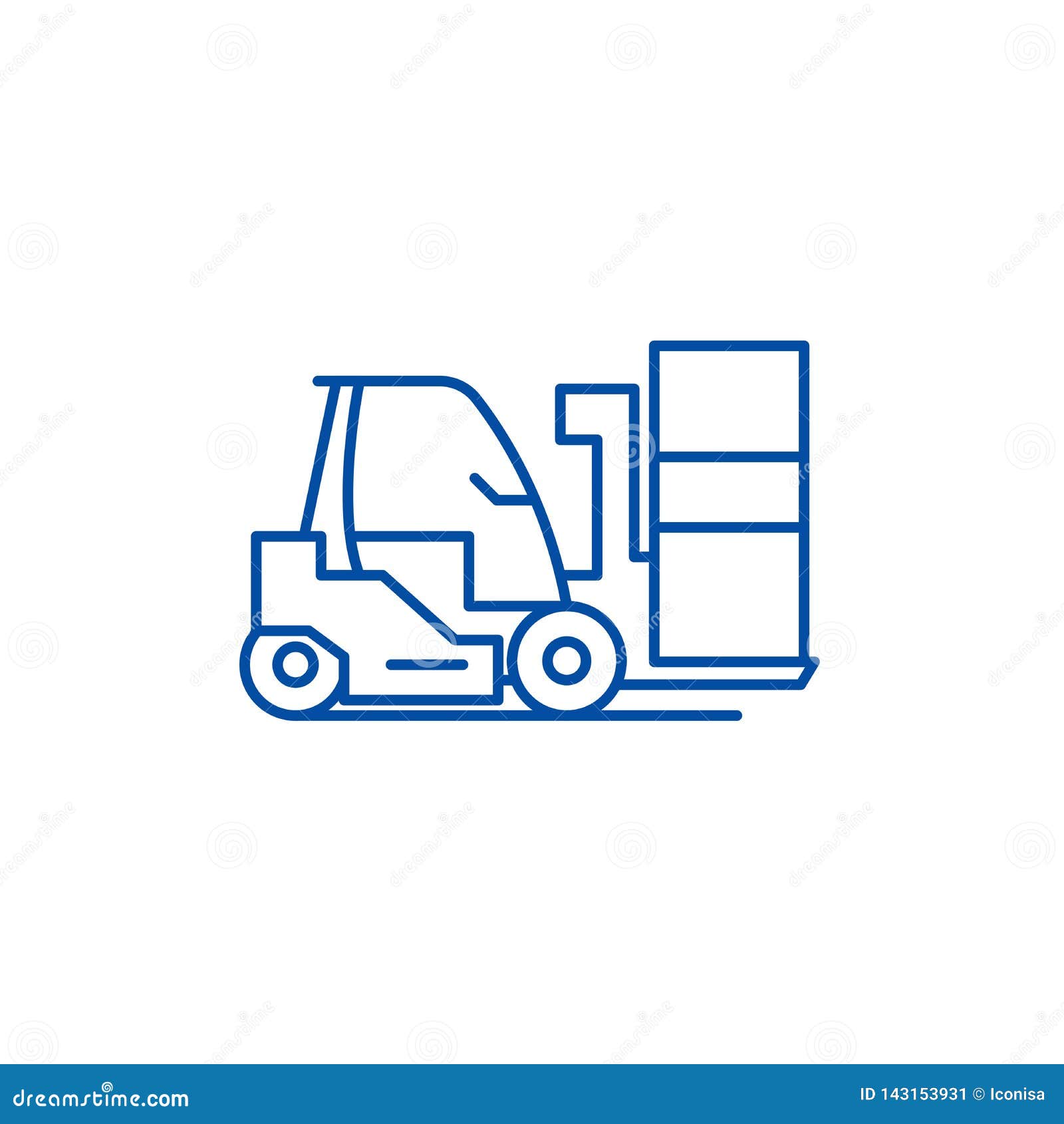 Loader Line Icon Concept. Loader Flat Vector Symbol, Sign, Outline ...