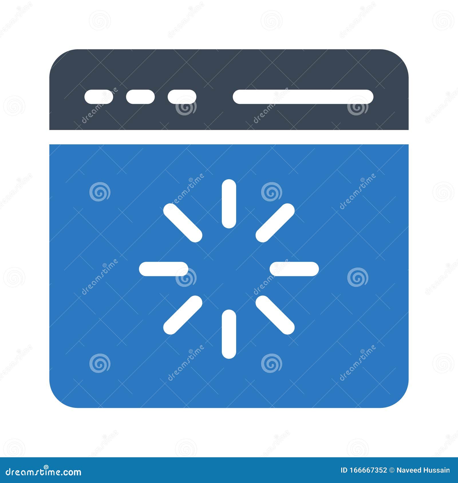Web Loading Vector Glyph Color Icon Stock Illustration - Illustration ...