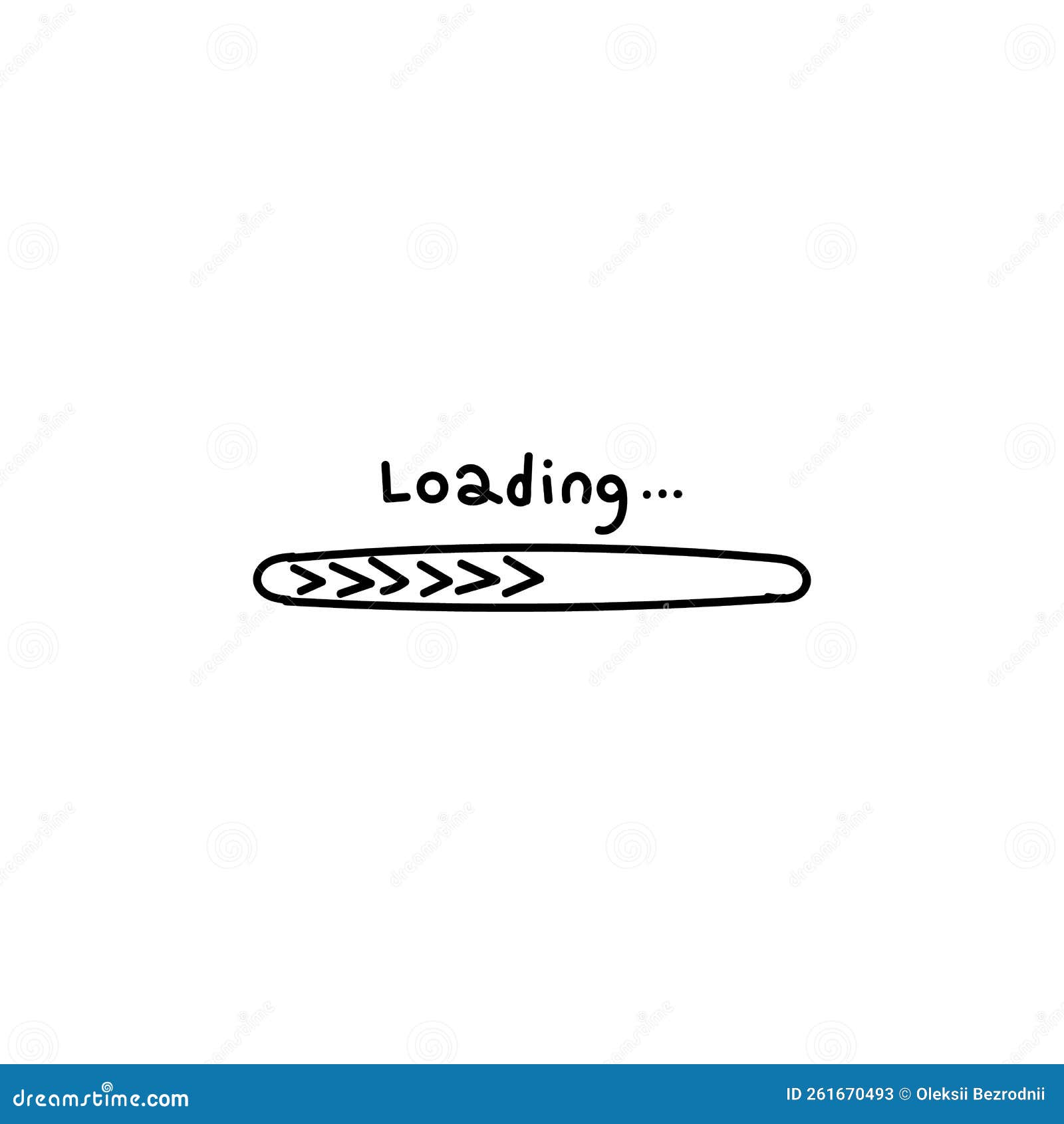 Web Loading Bar Hand Drawn Icon Stock Vector - Illustration of internet ...