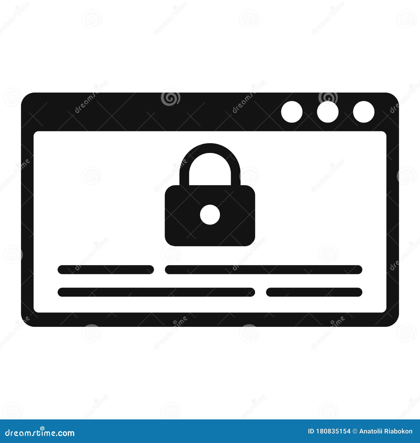 Web Lock Authentication Icon, Simple Style Stock Vector - Illustration ...