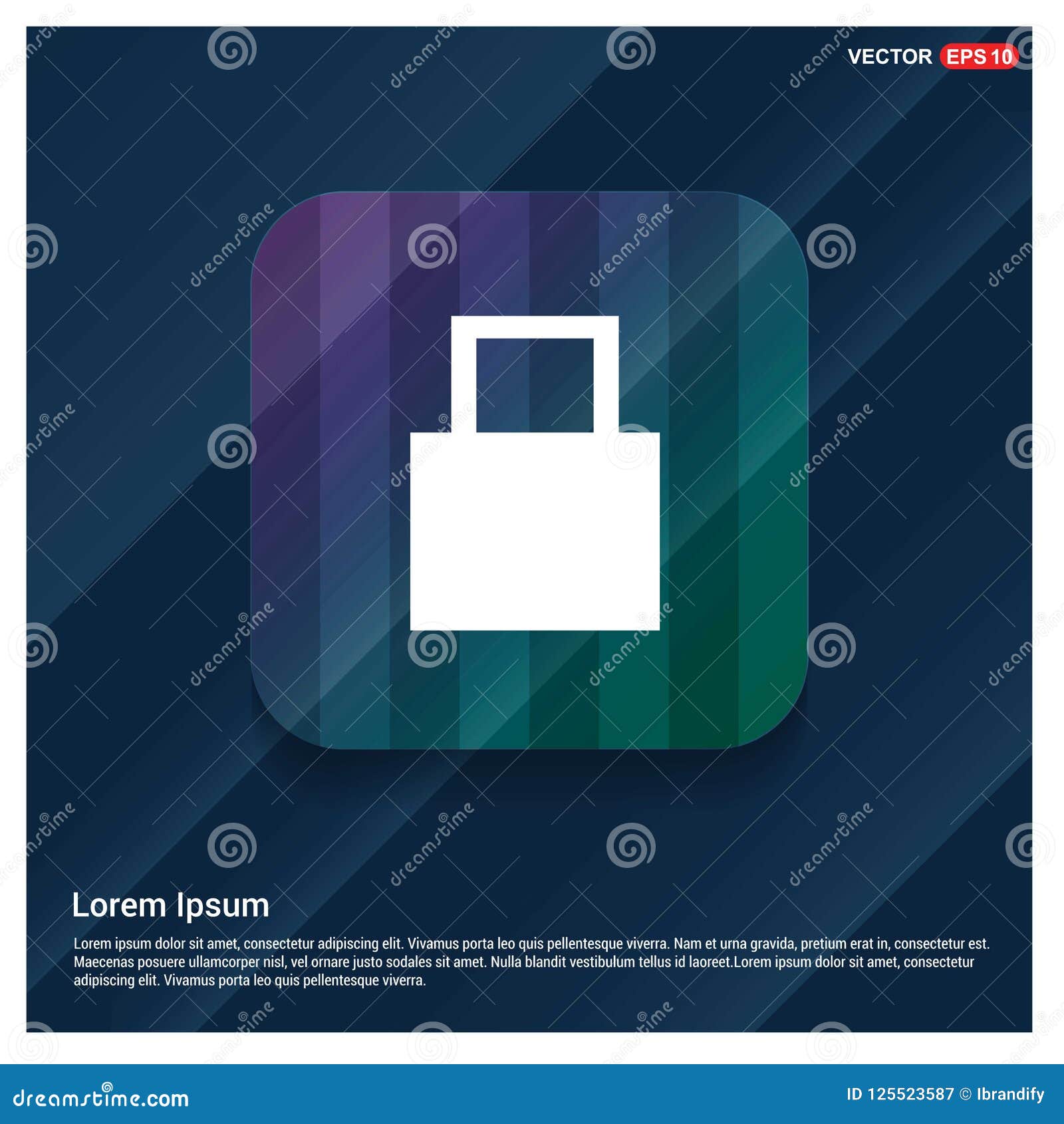 Web Lock Icon stock vector. Illustration of shape, secret - 125523587