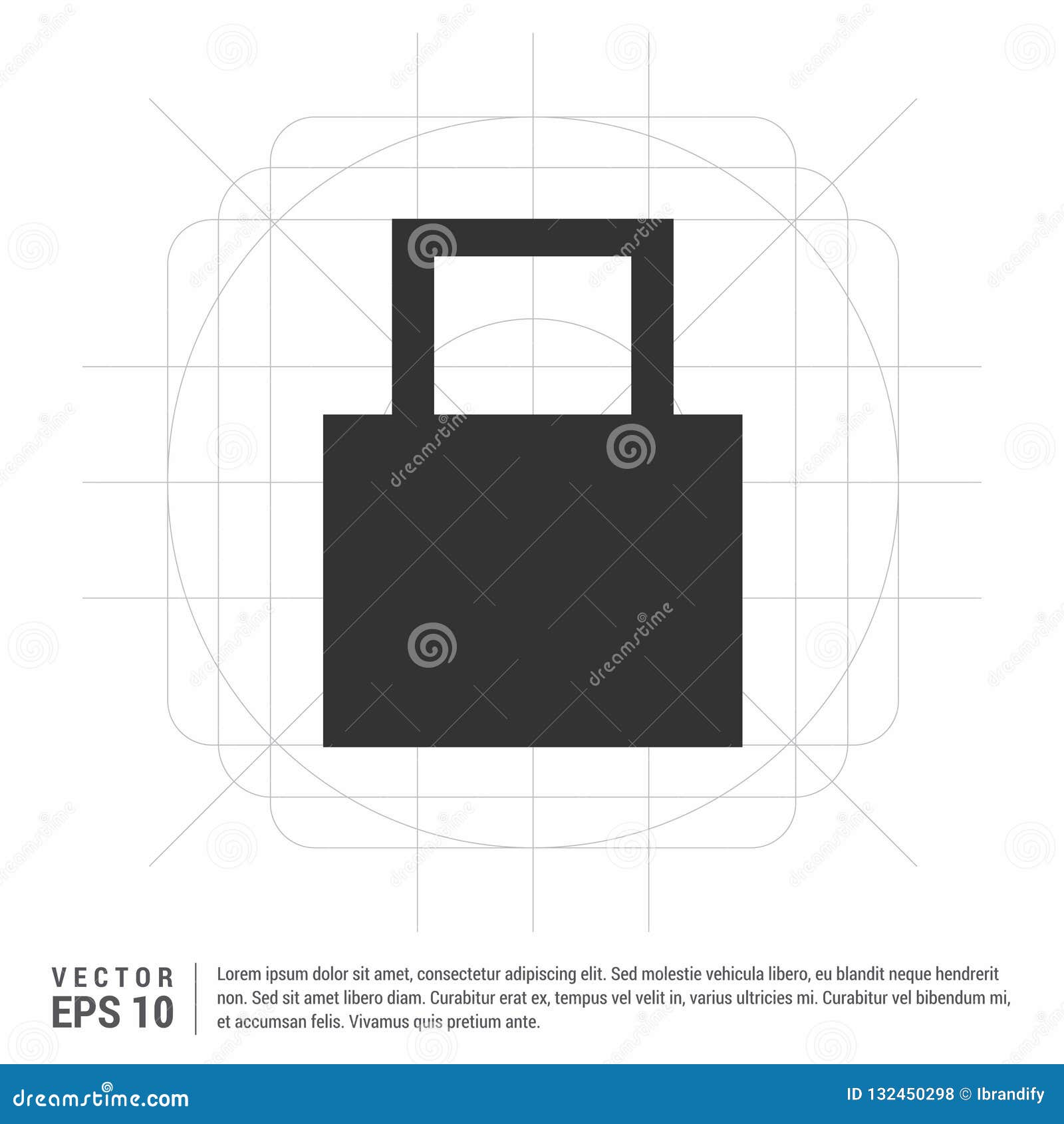 Web Lock Icon stock vector. Illustration of logo, logotype - 132450298