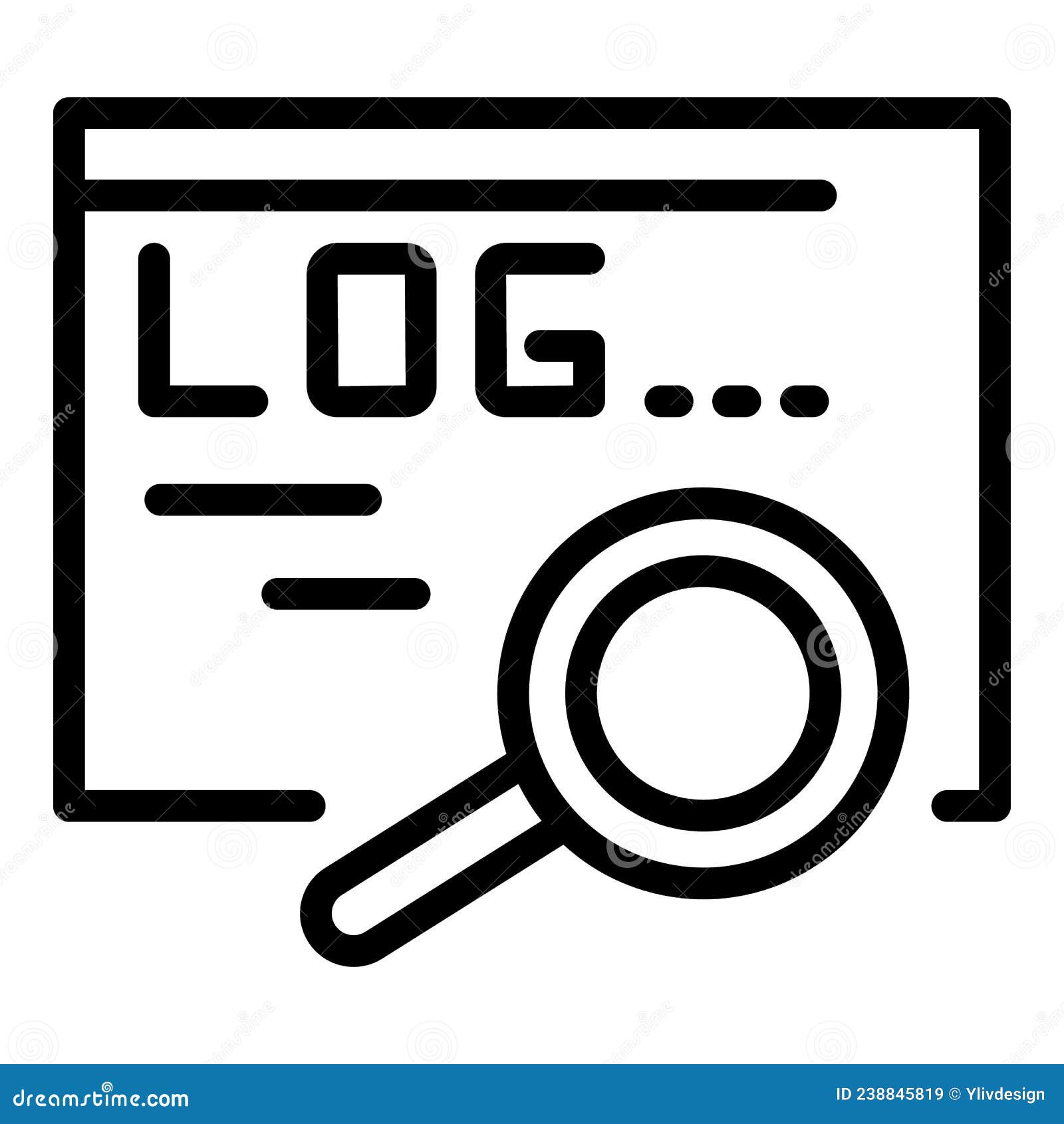 Web Log Icon Outline Vector. User Account Stock Vector - Illustration ...