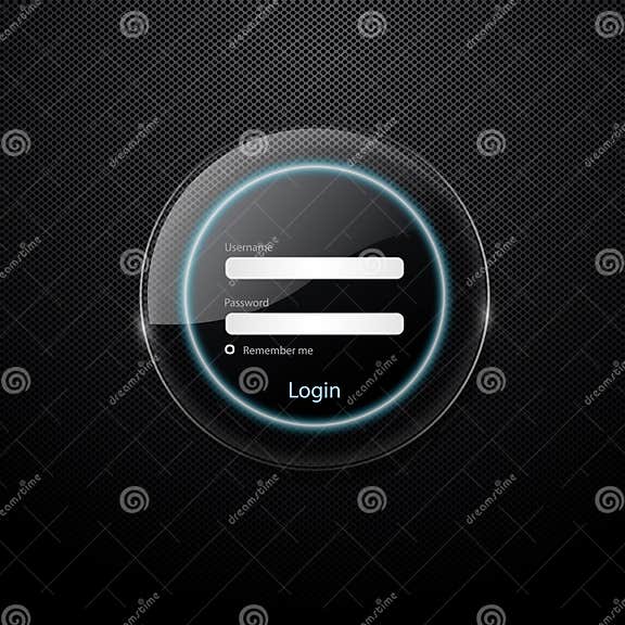 Web login form stock vector. Illustration of banner, design - 23902311