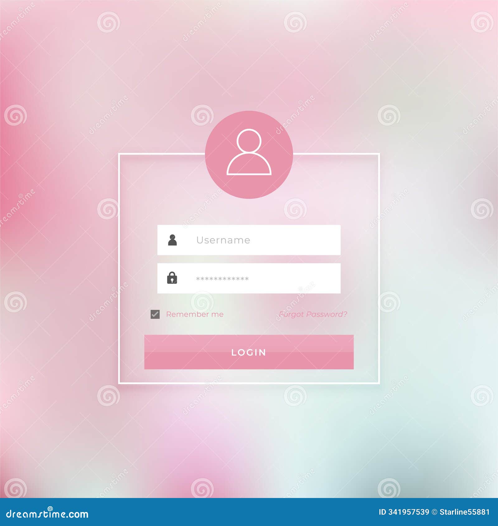 Web Login Page Screen Template Stay Connected Stock Illustration ...