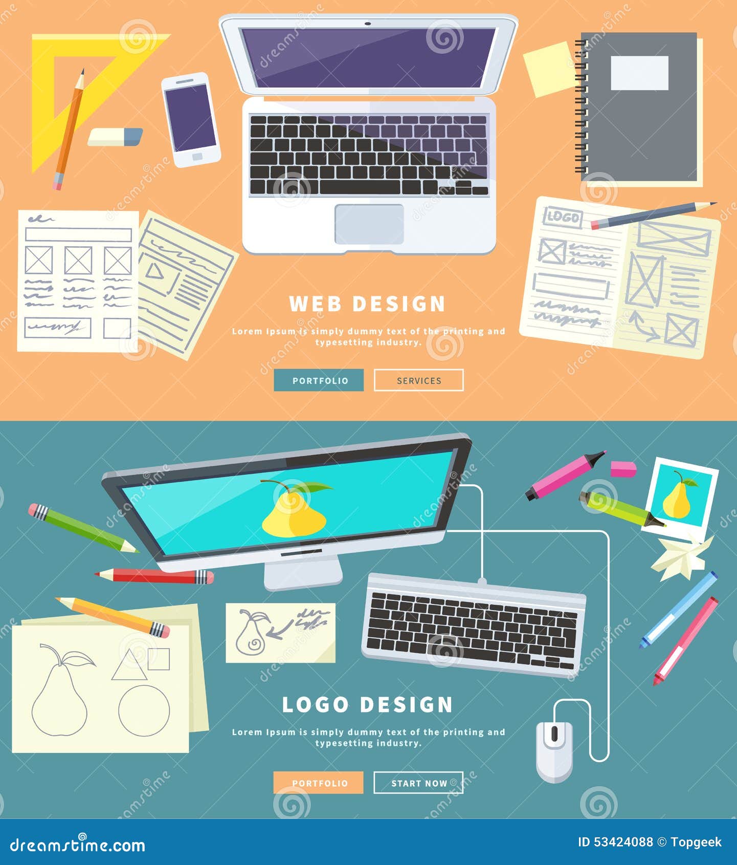 Web and Logo Design stock vector. Illustration of developer - 53424088