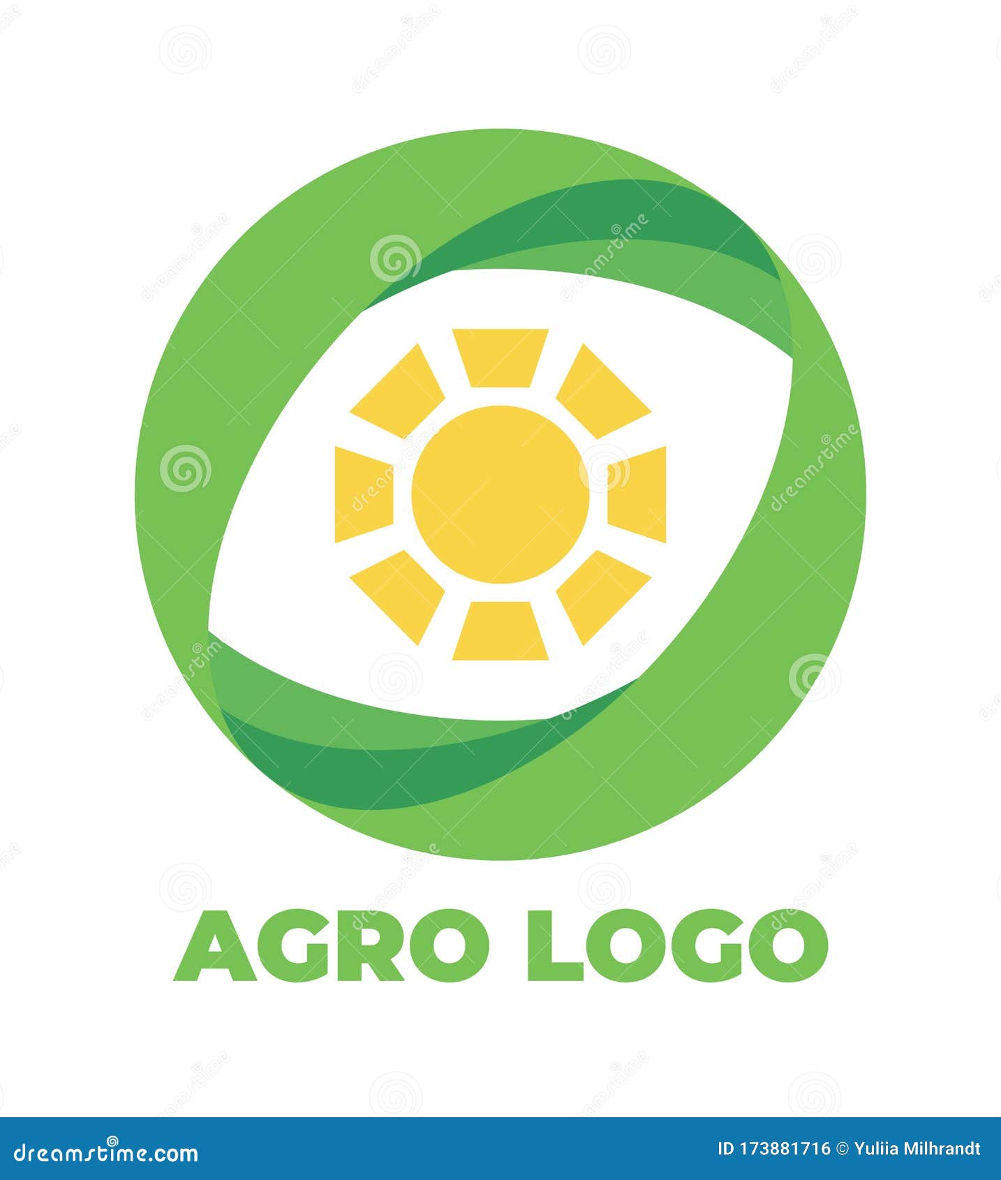 Logo Template For Agro Company. Color Vector Stock Photo ...