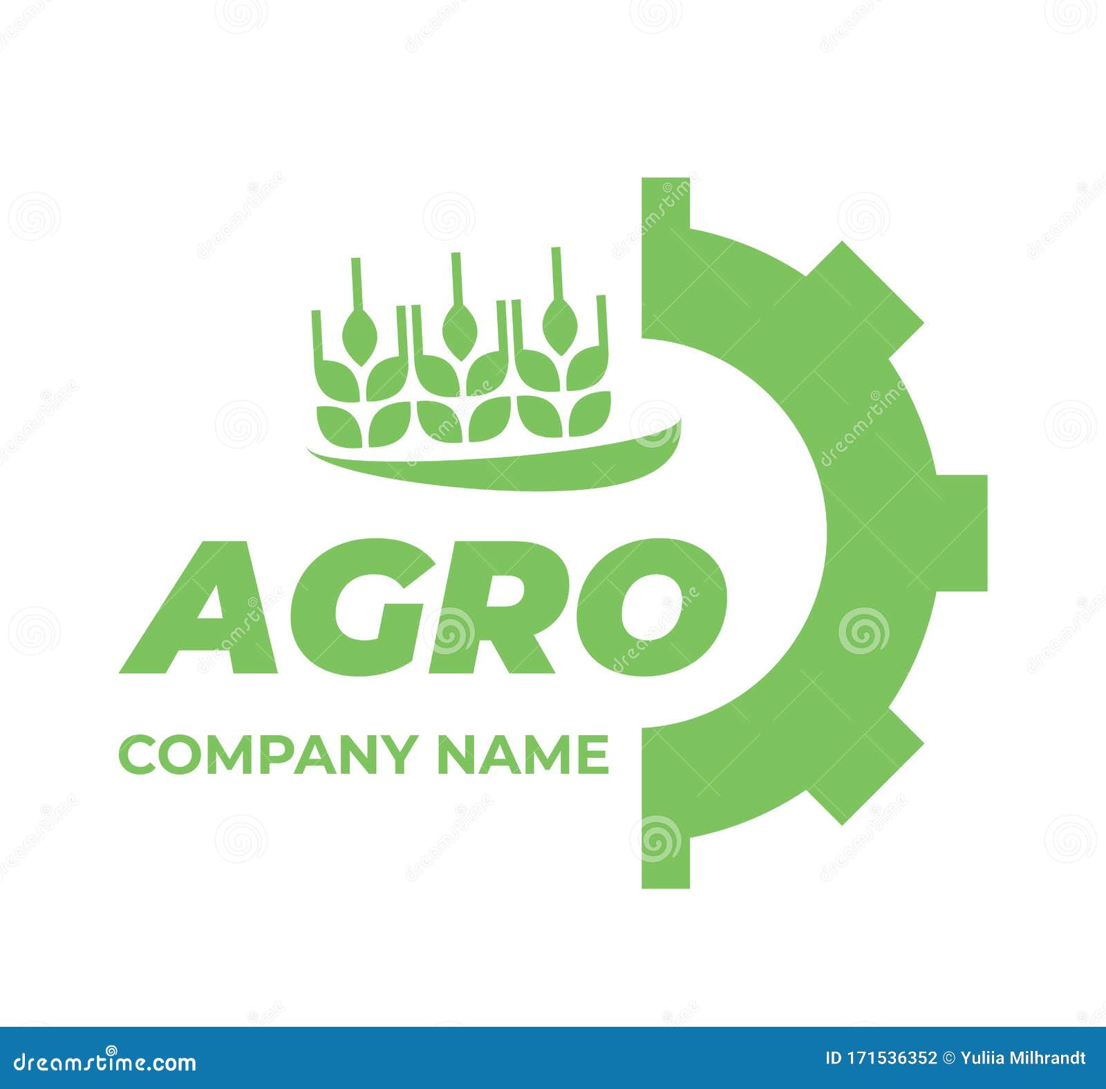 Agro Icon for Logo. Vector Green Monochrome Isolated Illustration ...
