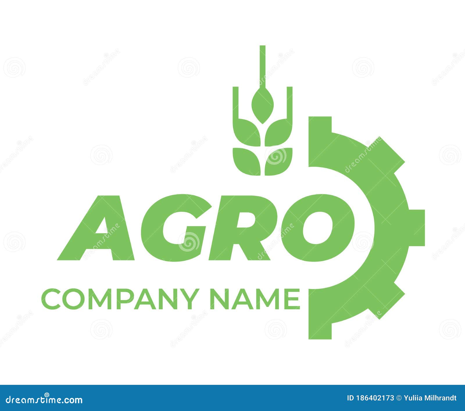 Logo Template for Agro Company. Vector Isolated Icon Stock Illustration ...