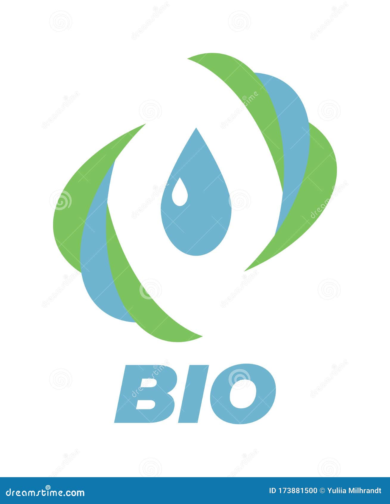 Logo Template for Bio Company. Color Vector Stock Illustration ...