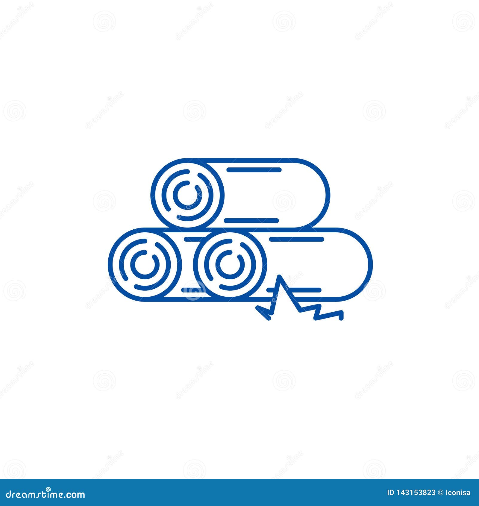 Logs Line Icon Concept. Logs Flat Vector Symbol, Sign, Outline ...