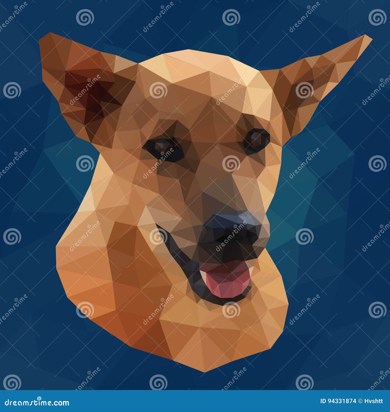 Low Poly Design. Colorful Geometric Vector Illustration of Polygonal ...