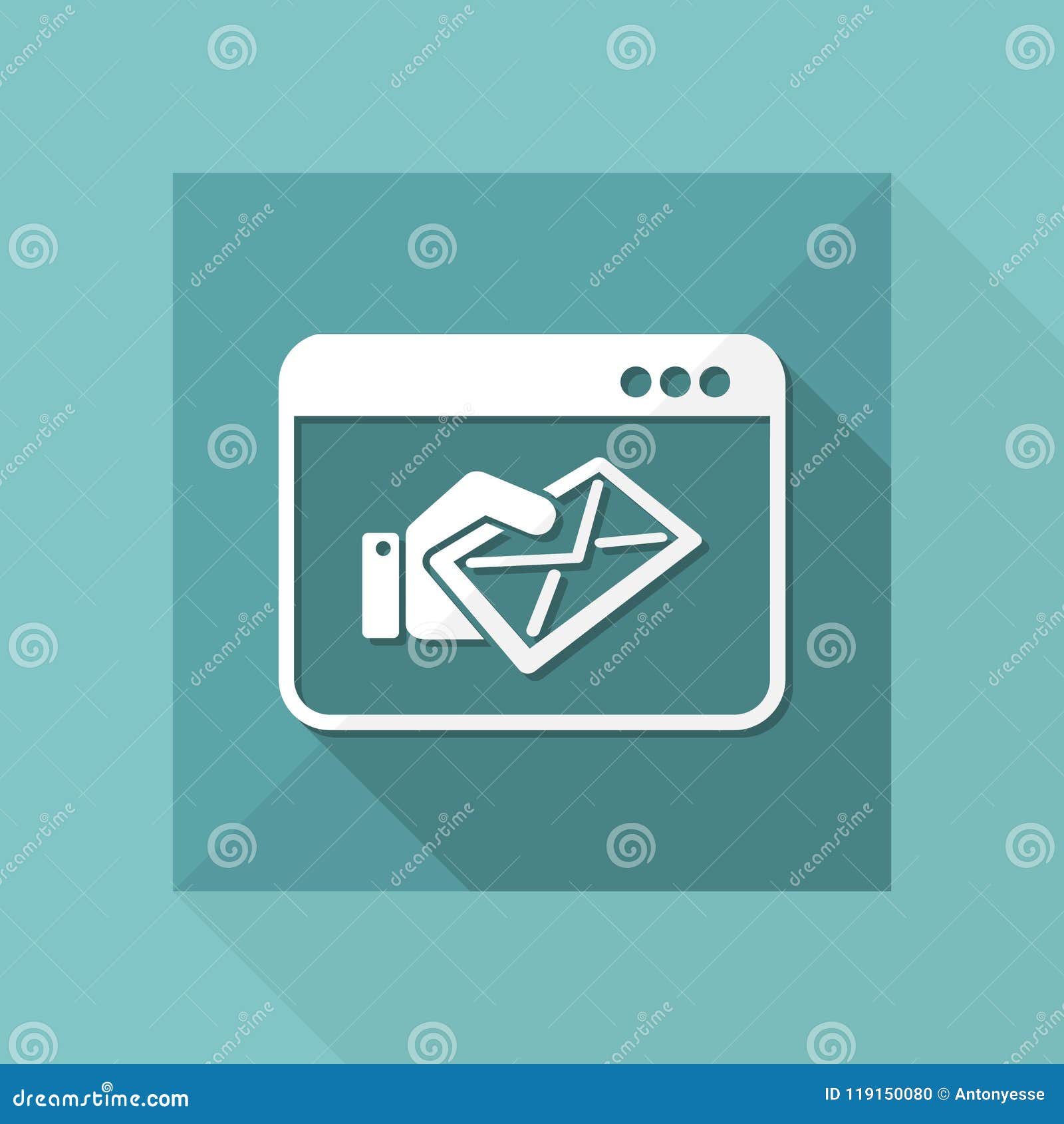 Web mail service icon stock vector. Illustration of computer - 119150080