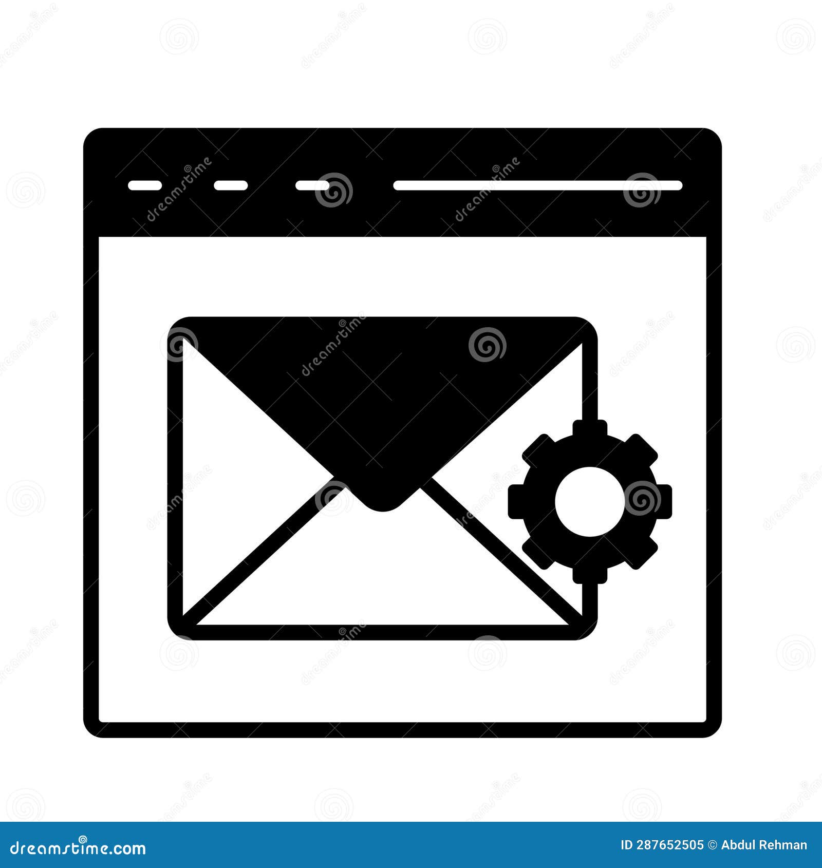 Web Mail Settings Vector Icon Which Can Easily Modify or Edit . Stock ...
