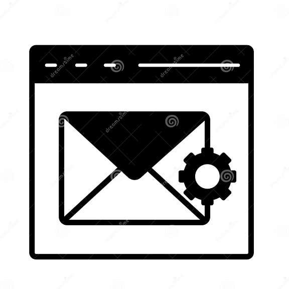 Web Mail Settings Vector Icon Which Can Easily Modify or Edit . Stock ...