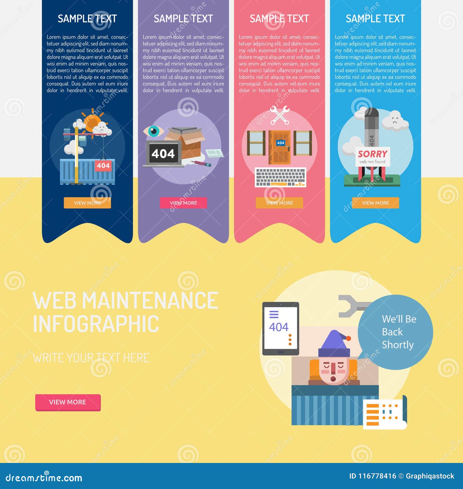 Web Maintenance Infographic Stock Illustration - Illustration of ...
