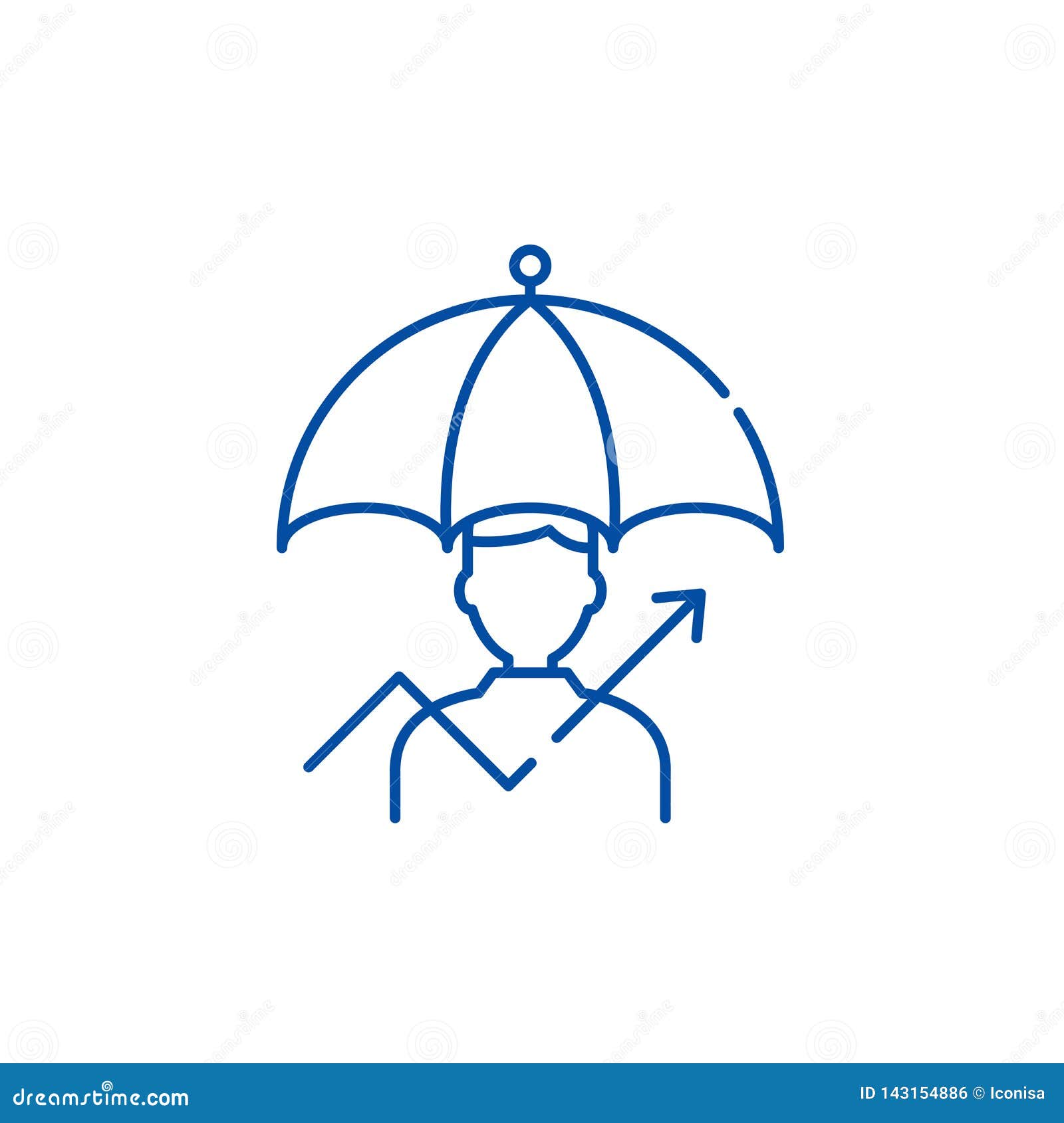 Management of Risks Line Icon Concept. Management of Risks Flat Vector ...