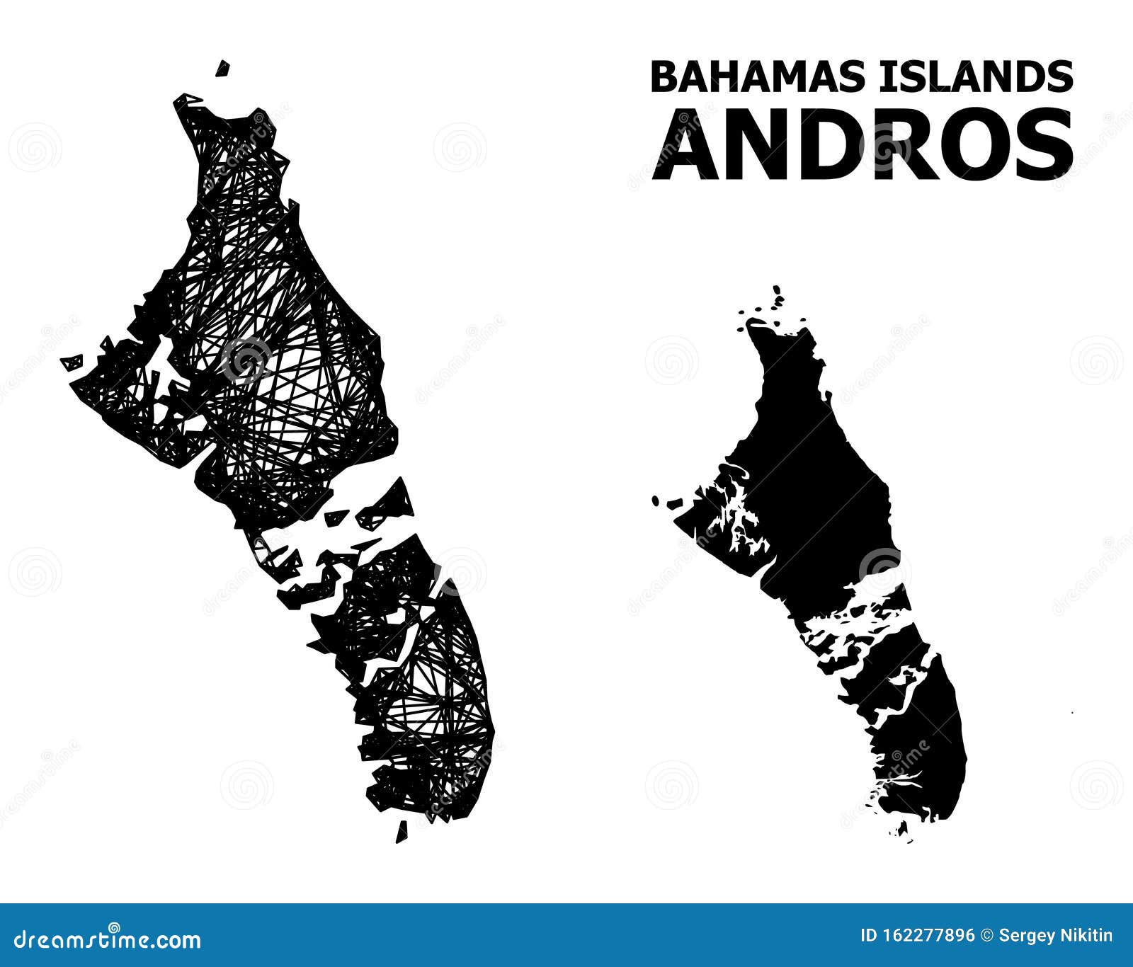 Andros Island Map - Cdr Format Vector Illustration | CartoonDealer.com ...