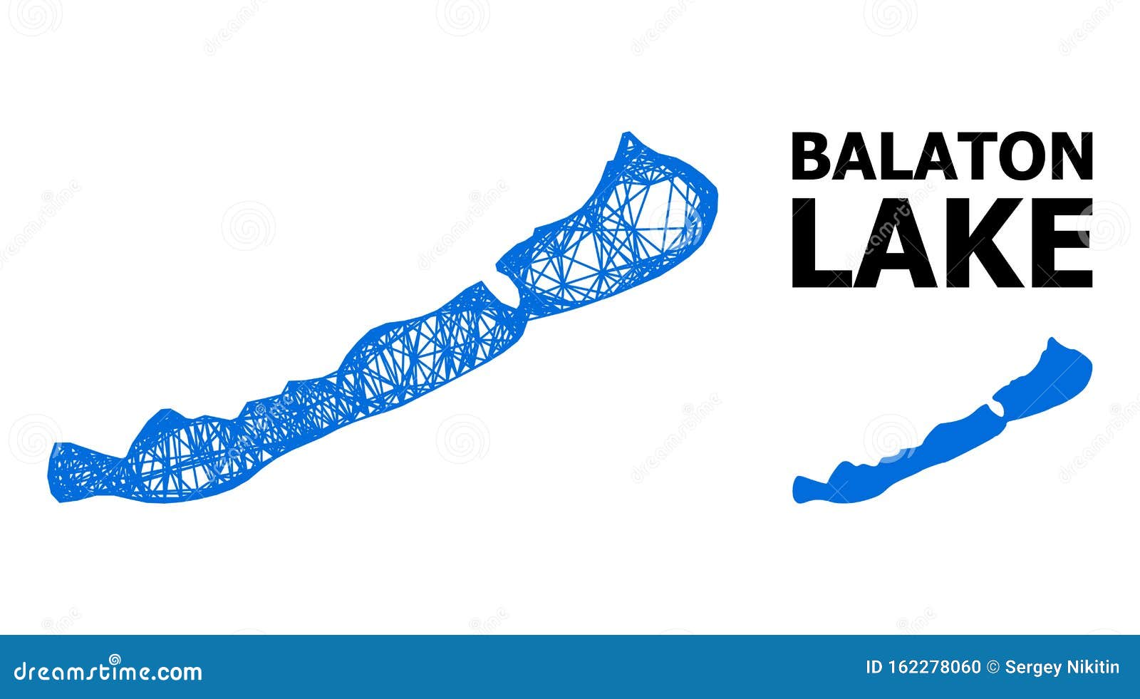Web Map of Balaton Lake stock vector. Illustration of design - 162278060
