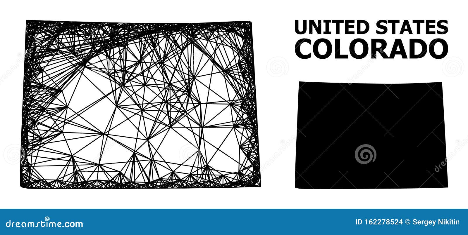 Colorado Map. Political Map Of Colorado In Outline Color. District Map ...