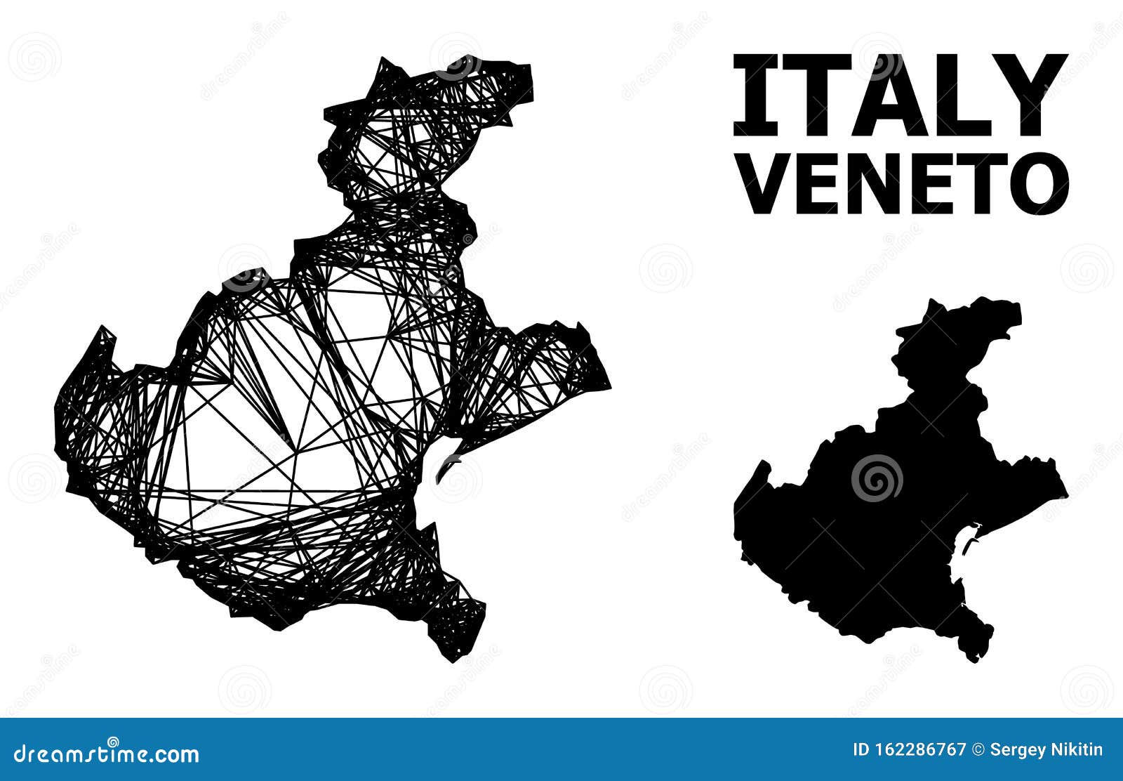 Web Map of Veneto Region stock illustration. Illustration of geographic ...