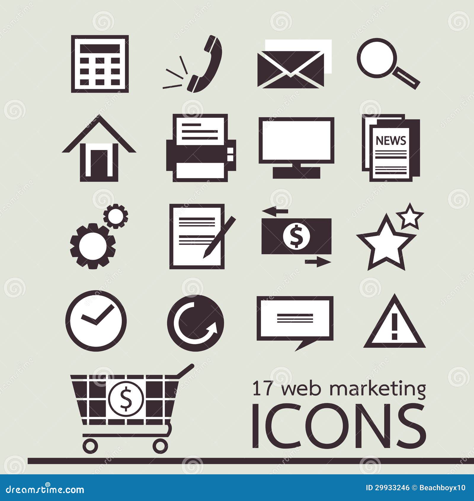 17 web marketing icon stock vector. Illustration of link - 29933246