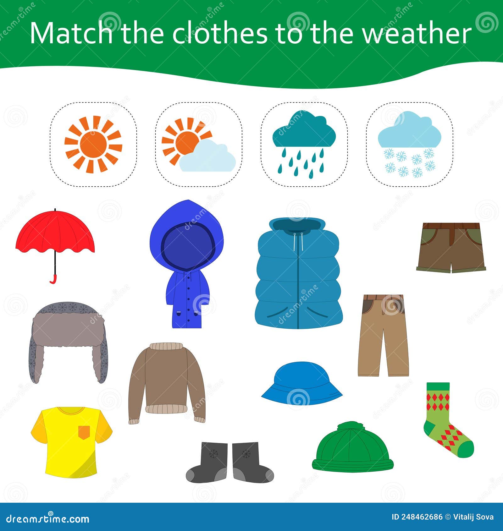 Children`s Educational Game Stock Illustration - Illustration of ...