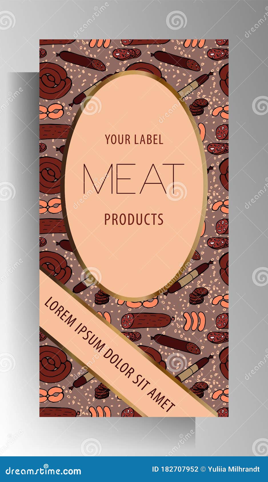 Meat Shop Store Design Template for Poster, Flyer, Banner. Stock ...