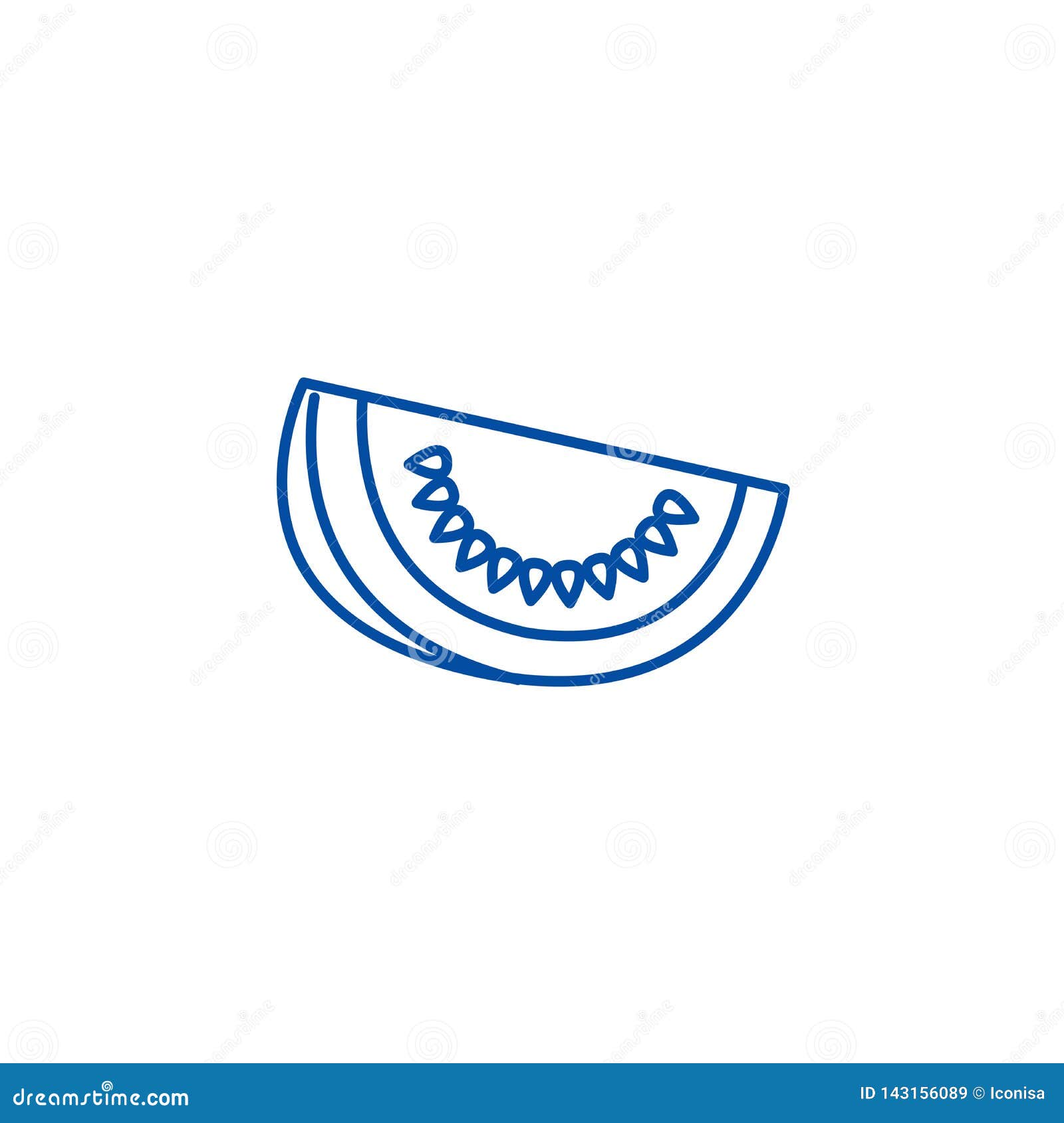 Melon Line Icon Concept. Melon Flat Vector Symbol, Sign, Outline ...