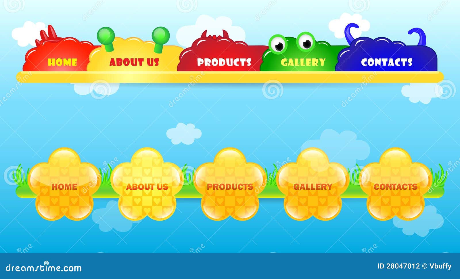 Web menu stock vector. Illustration of color, design - 28047012