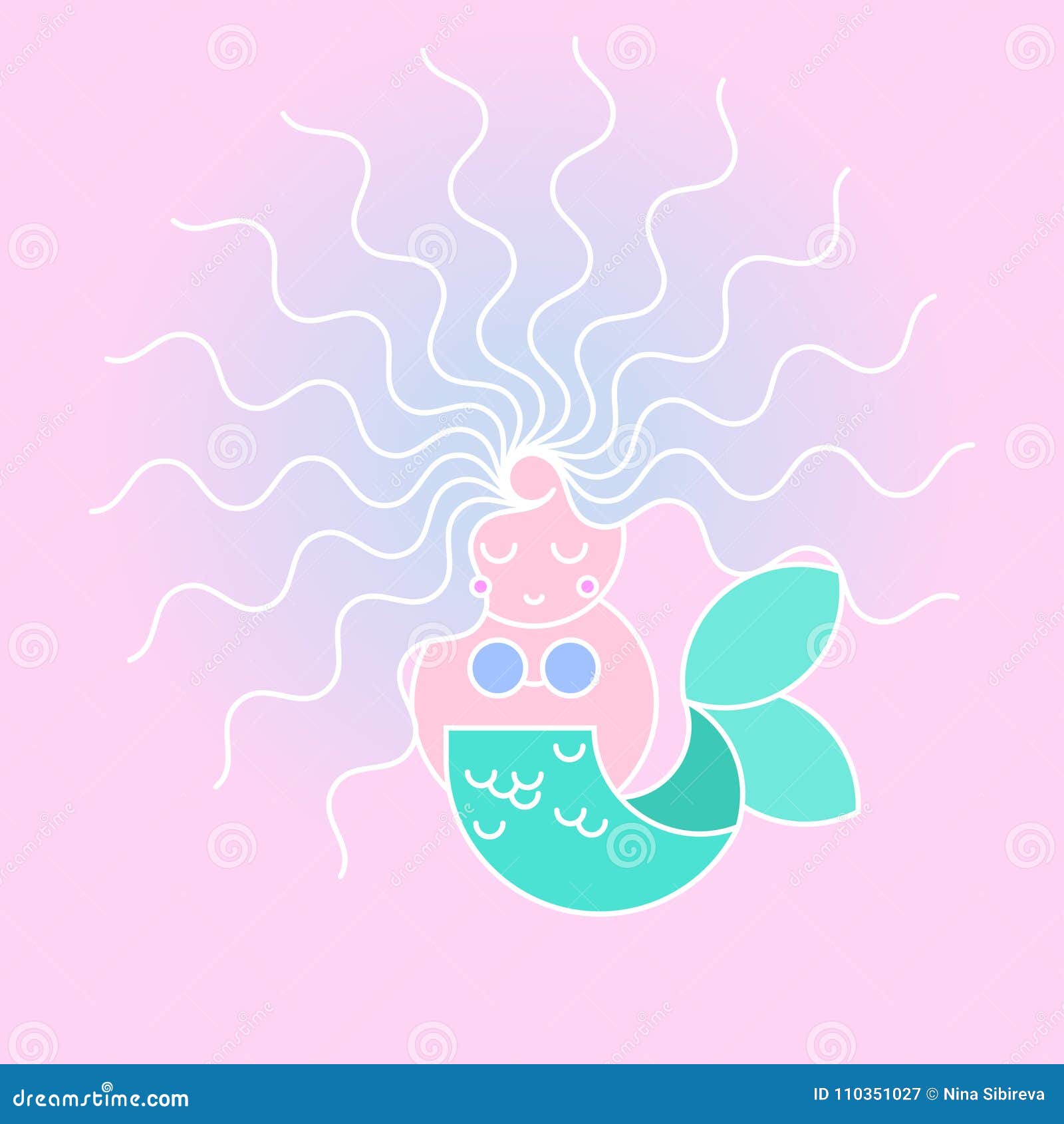 Web stock vector. Illustration of merrow, ocean, object - 110351027