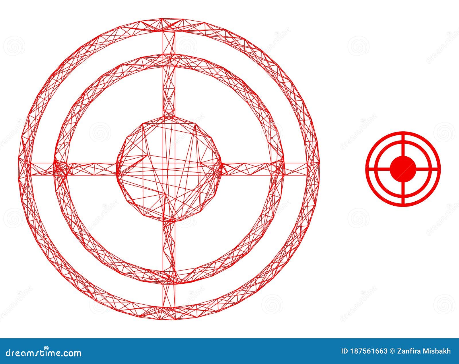 Web Mesh Bullseye Vector Icon | CartoonDealer.com #187561663