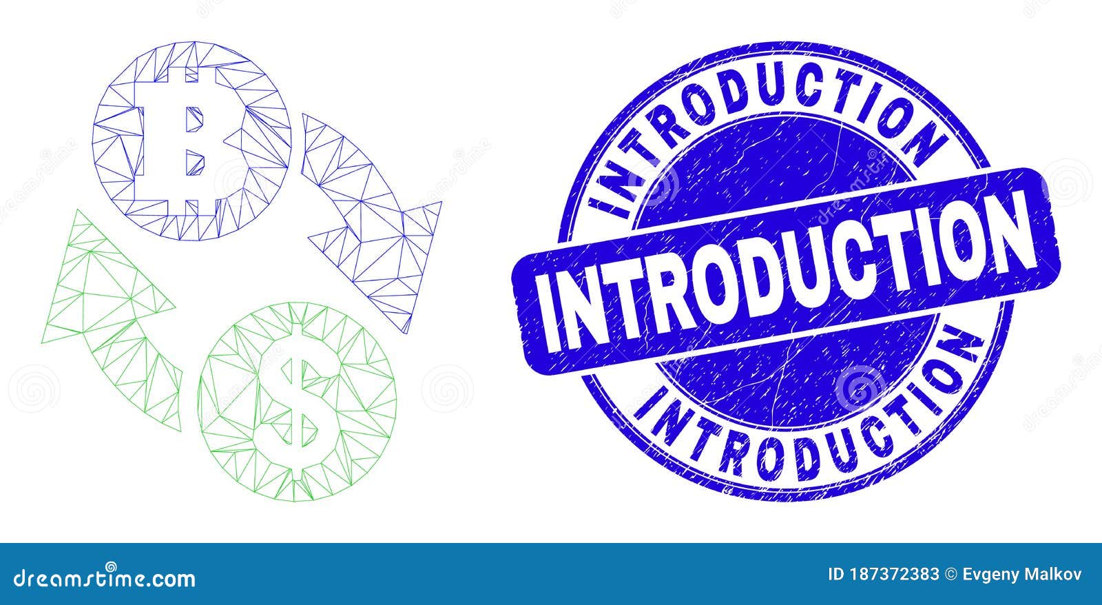 Blue Scratched Introduction Stamp Seal and Web Carcass Display Stock ...