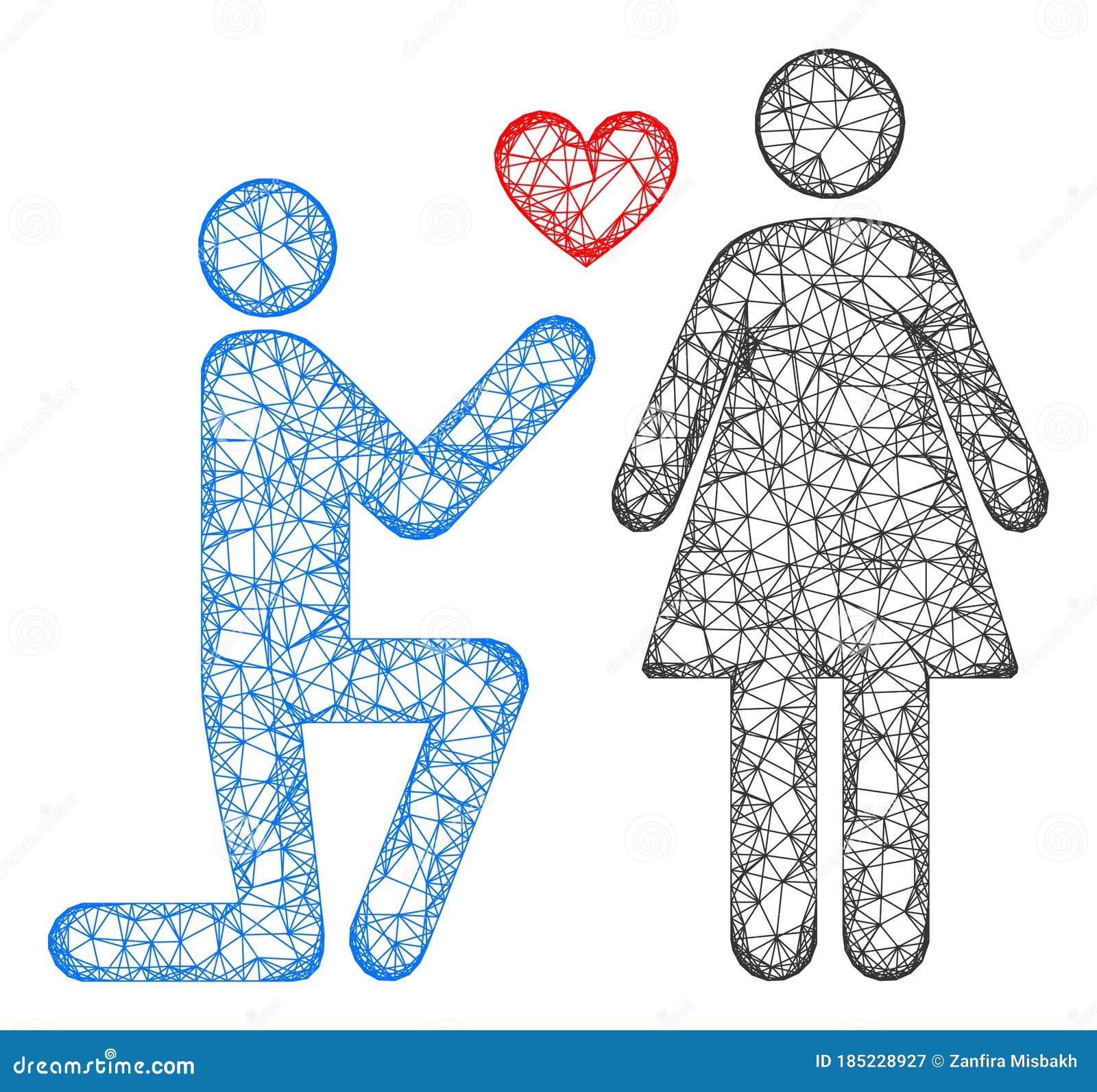 Web Mesh Engagement Persons Vector Icon Stock Vector - Illustration of ...
